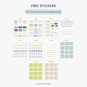Monthly Digital Modular Planner Undated Template Calendar Clickable ...