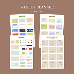 2025 Weekly Planner Digital Journal Yearly Monthly Calendar Notebook ...