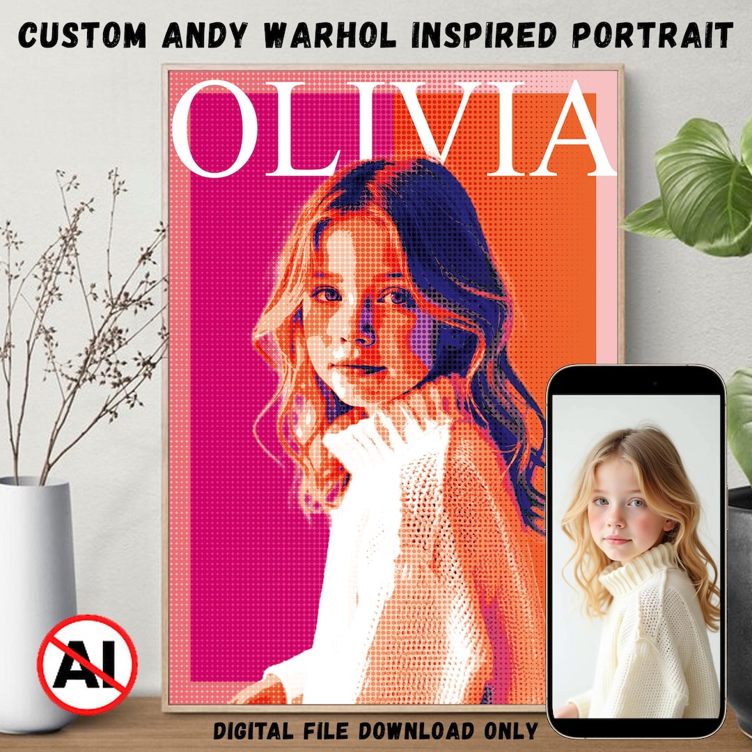 Custom Andy Warhol Inspired Portrait Portrait From Photo Family ...