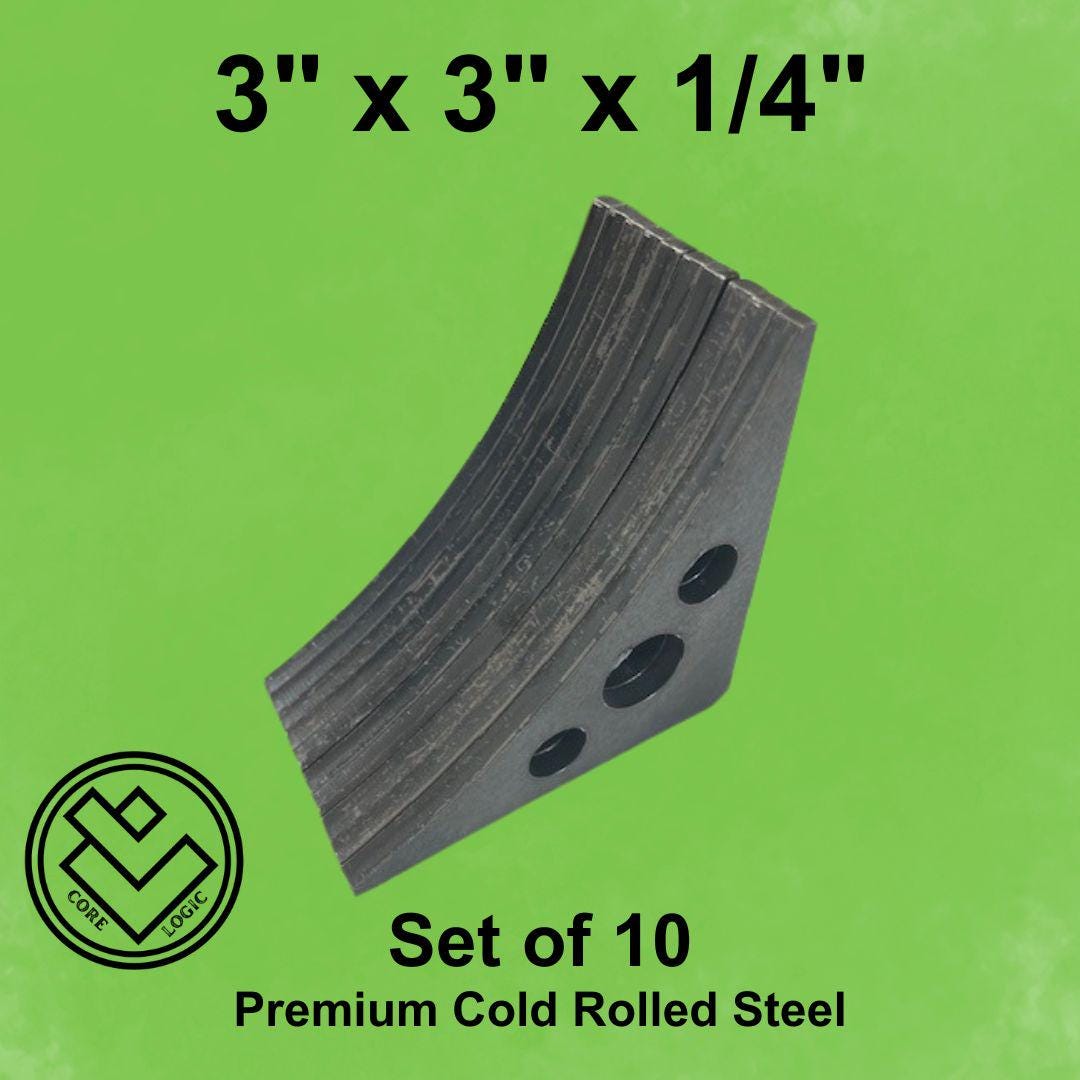 Roll Cage Gusset 3”x3"x 1/4”, Set of 10, Cold Rolled, Steel, Hot Rod ...