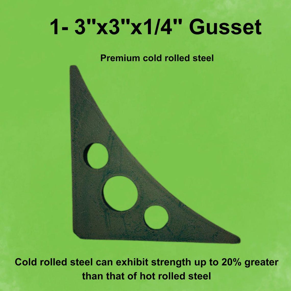 Roll Cage Gusset 3”x3"x 1/4”, Set of 10, Cold Rolled, Steel, Hot Rod ...