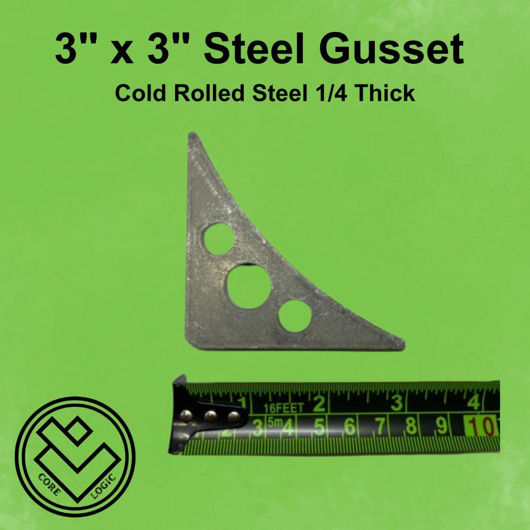 Roll Cage Gusset 3”x3"x1/4”, Cold Rolled, Steel, Hot Rod, Rock Crawler ...