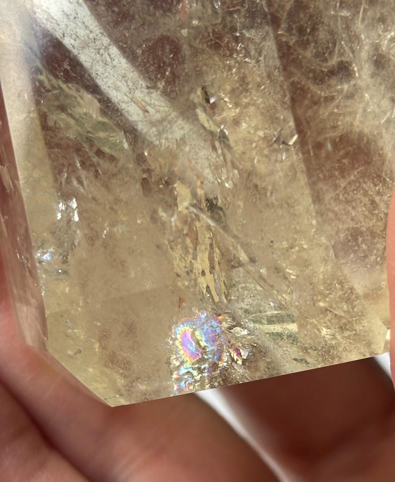 Natural Citrine Crystal Tower Point: High Clarity, Goiás Brazil, Home ...
