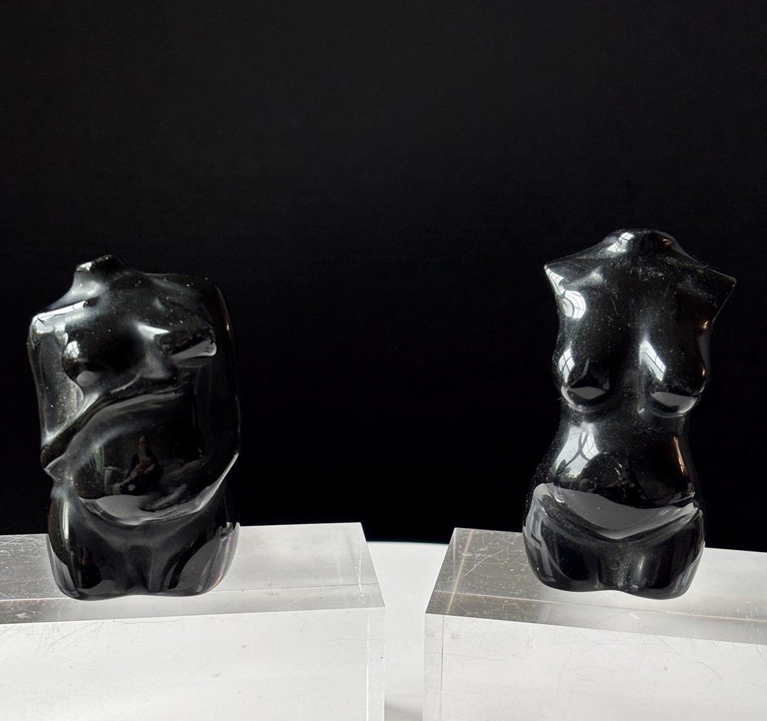 Black Obsidian Goddess Body Carving: Protective Crystal Home Decor - Etsy