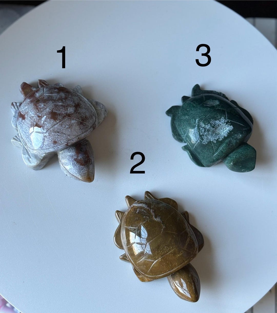 Hand Carved Jasper Turtle: Natural Crystal Carving - Etsy