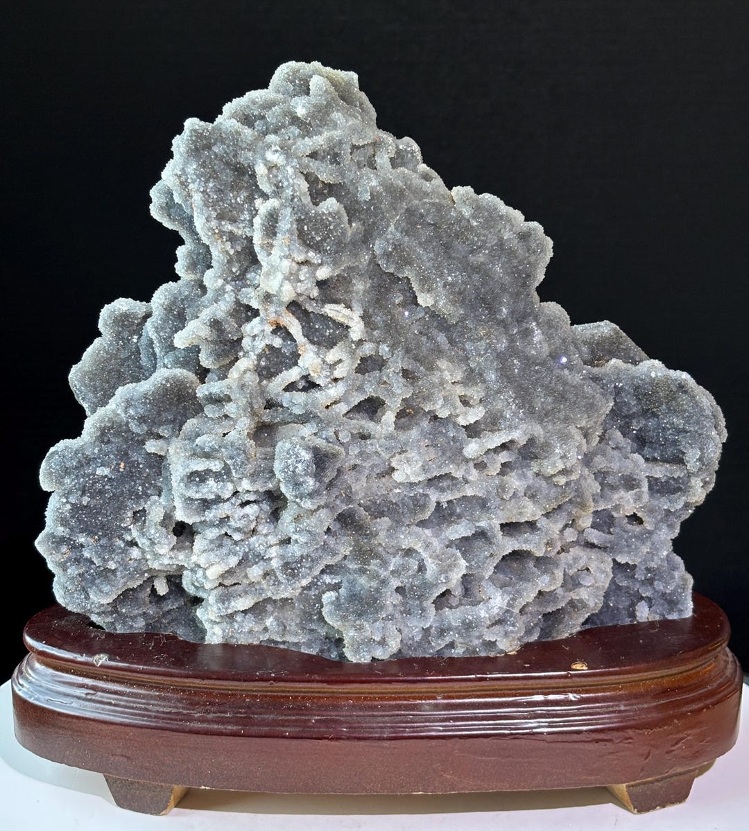 Druzy Raw Sphalerite Specimen on Custom Stand: Home Decor, Statement ...