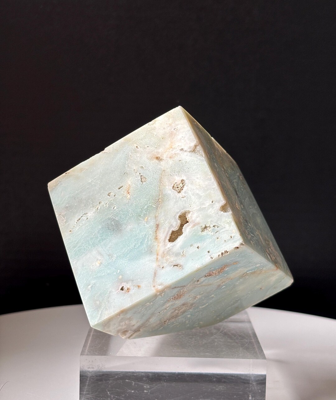 Caribbean Calcite Floating Cube Crystal Carving - Natural Crystal - XL ...