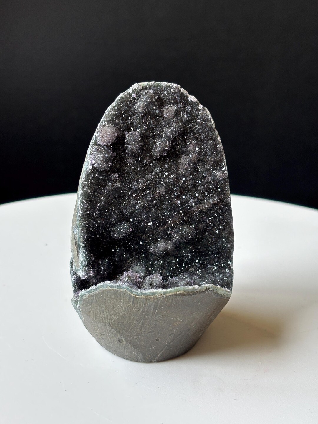 Black Galaxy Amethyst Druzy With Stalactite: Brazilian Home Decor ...