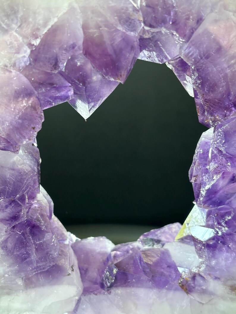 Brazilian Amethyst Portal: Purple Druzy Big Point Cluster With Custom ...