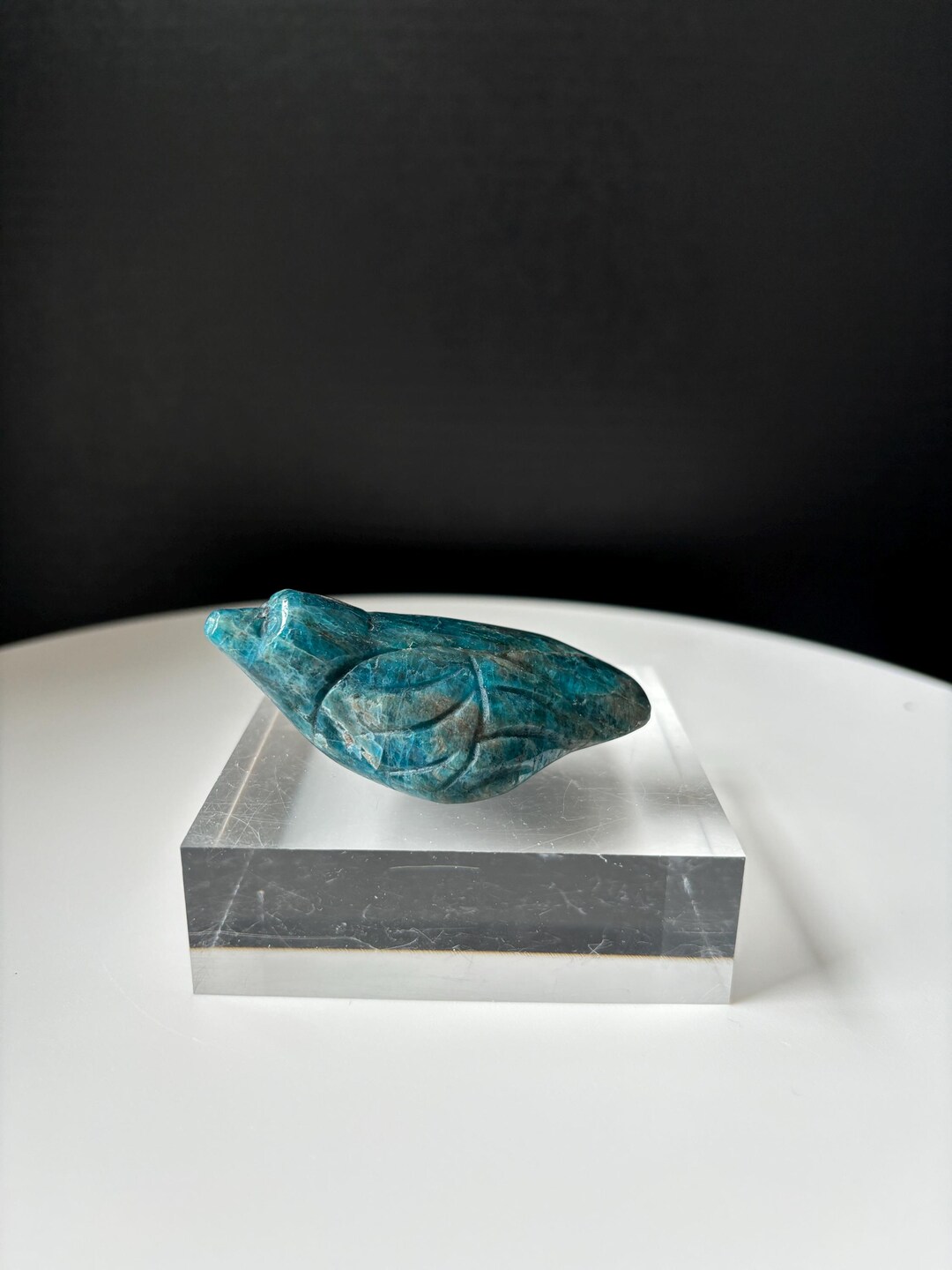 Whimsical High Quality Blue Apatite Bird Crystal Carving, Natural ...