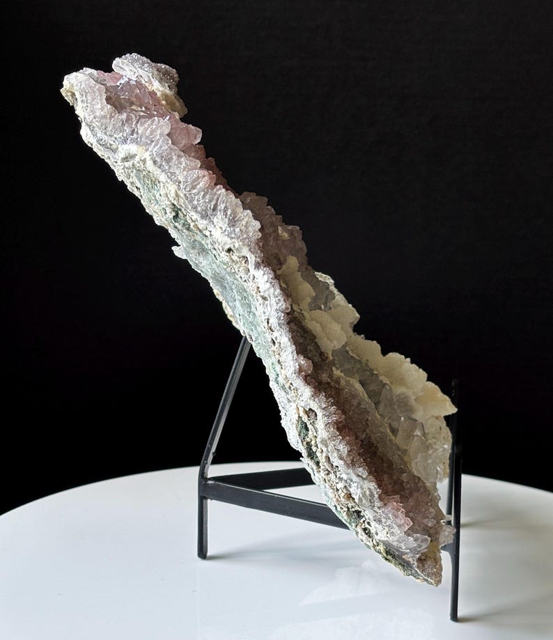 Top Grade Brazilian Zeolite on Stand: Rainbow Crystal Specimen ...