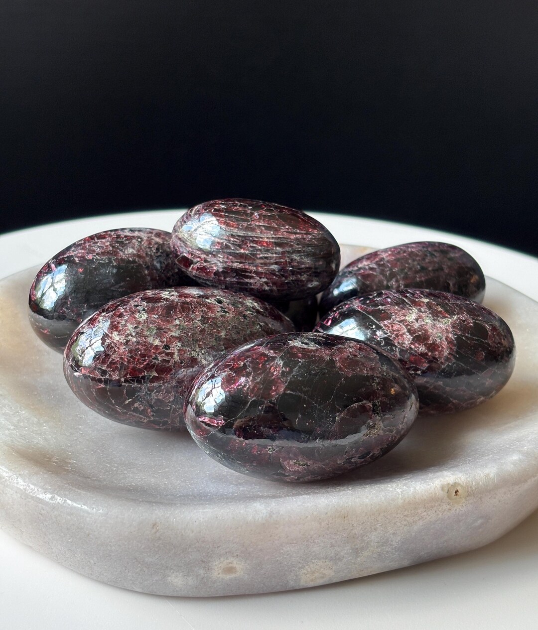 Brazilian Garnet Shiva Lingam Stone: Burgundy Wine Almandine Garnet ...
