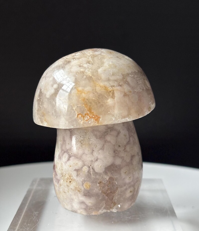 Flower Agate Mushroom Carving - Natural Crystal - Etsy
