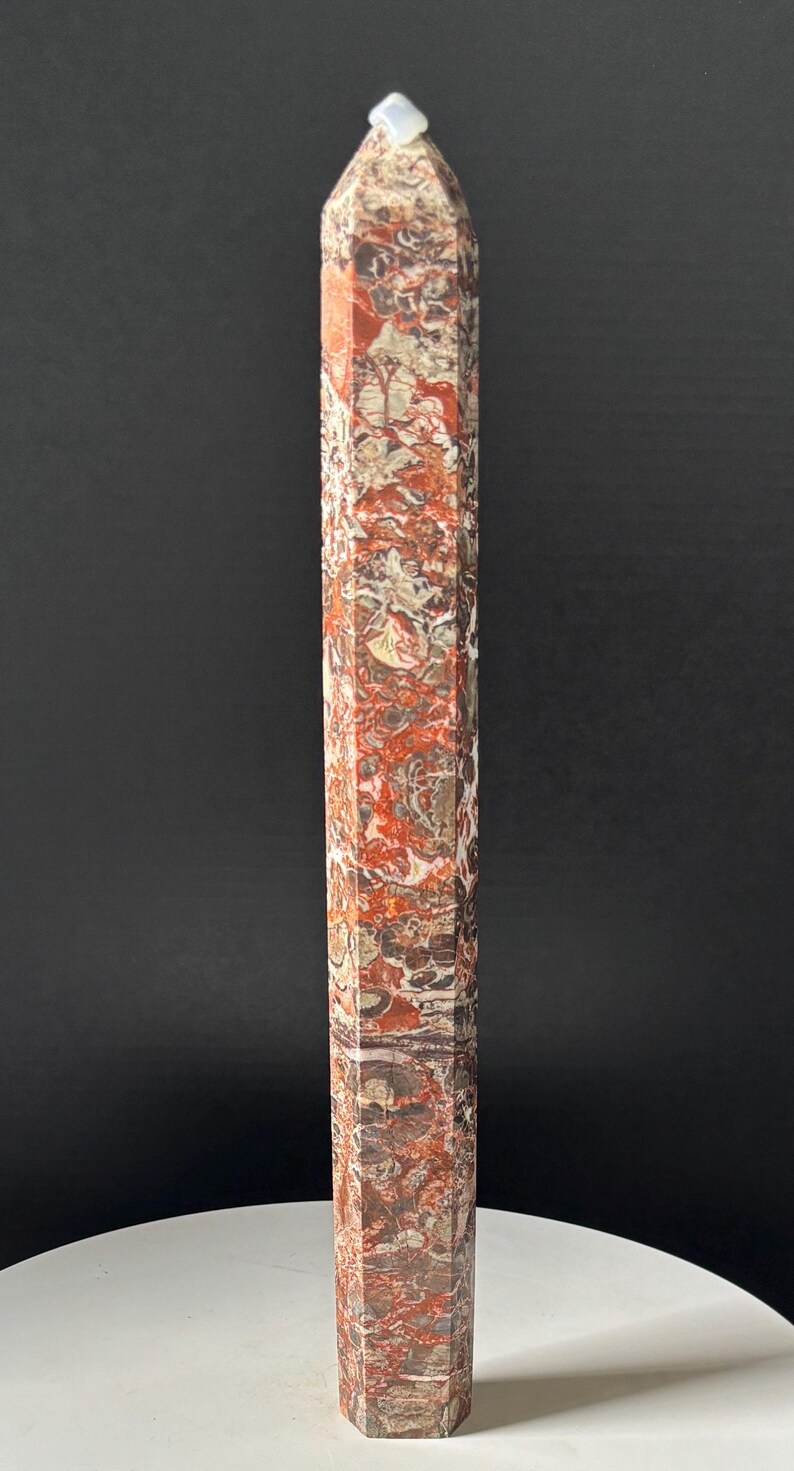 Indonesian Money Agate Crystal Tower - XL Natural and Hand Carved ...