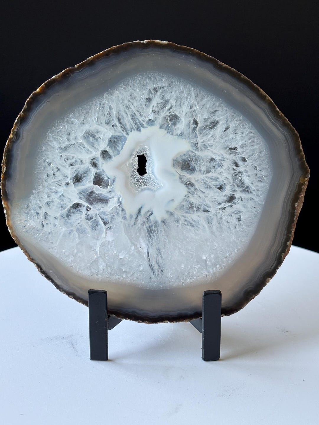 Black Metal Specimen Stand - Decorative Slab Stand - Home Decor - Etsy