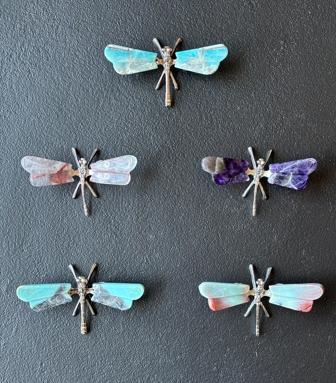 Natural Dragonfly Crystal Carving - Hand Carved - Caribbean Calcite ...