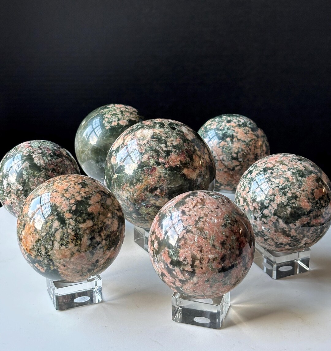 Cherry Blossom Quartz Crystal Sphere - Natural Crystal Ball - Home ...