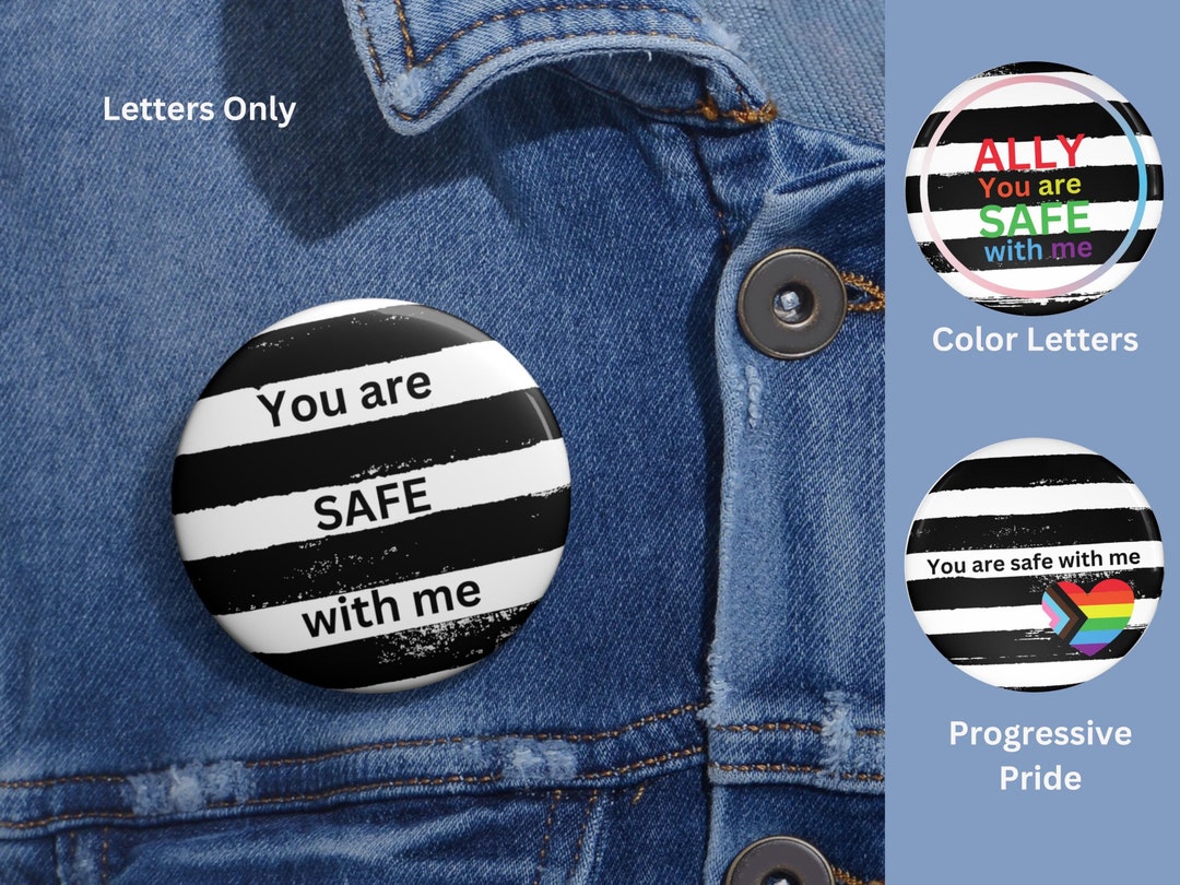 Ally Button, Inclusion Button, LGBTQ Ally, BIPOC Ally, Transgender Ally ...