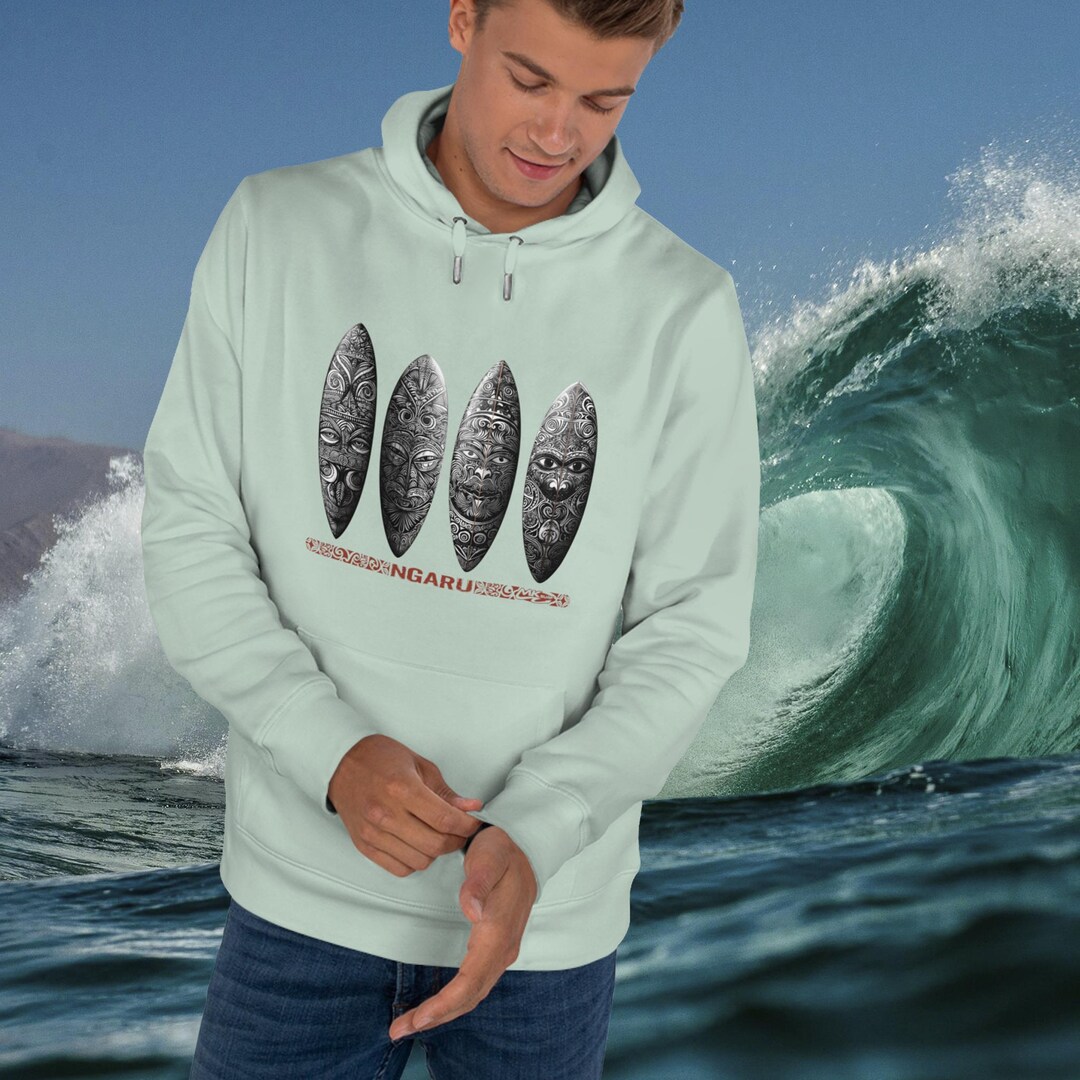 Maori Surf King Hoodie Tribal Wave Beachwear Ocean Lover Sweatshirt - Etsy