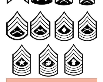 Air Force Enlisted Rank SVG PDF PNG | Military Files | Digital Files ...
