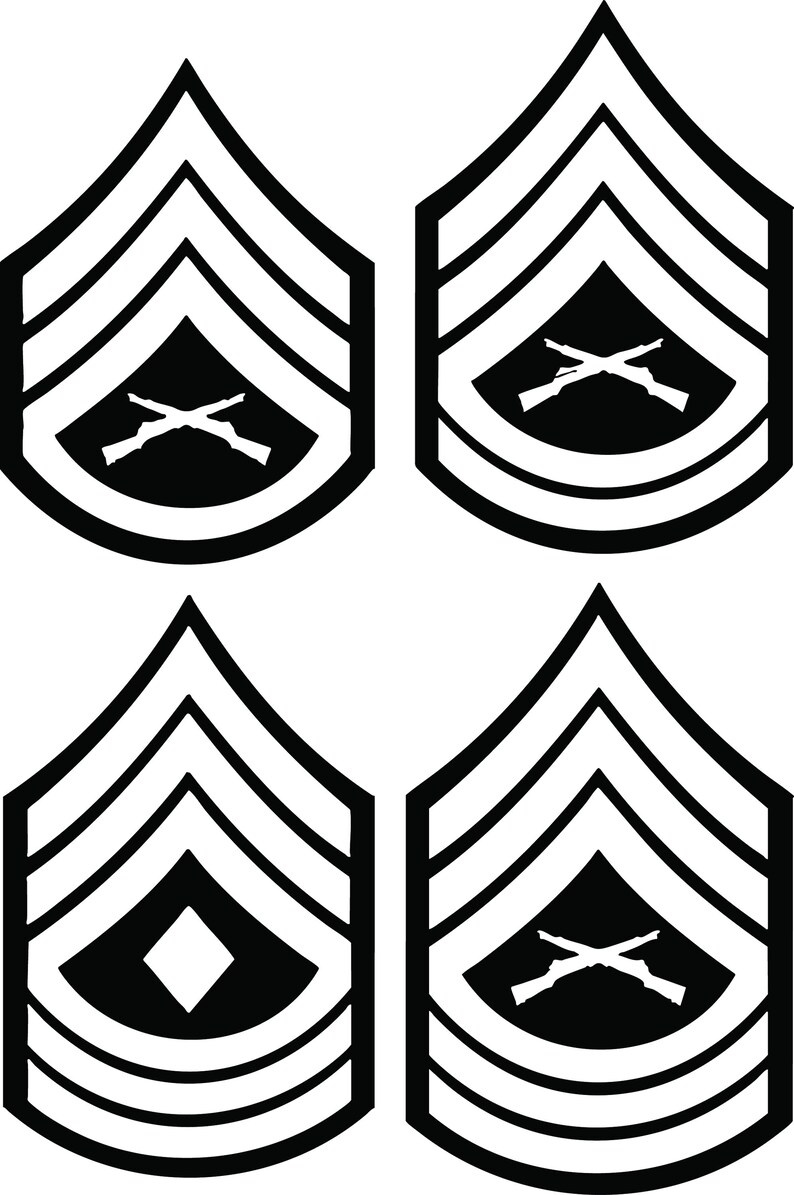 Marine Enlisted Rank SVG: USMC E6-E8 Digital Files (instant Download ...