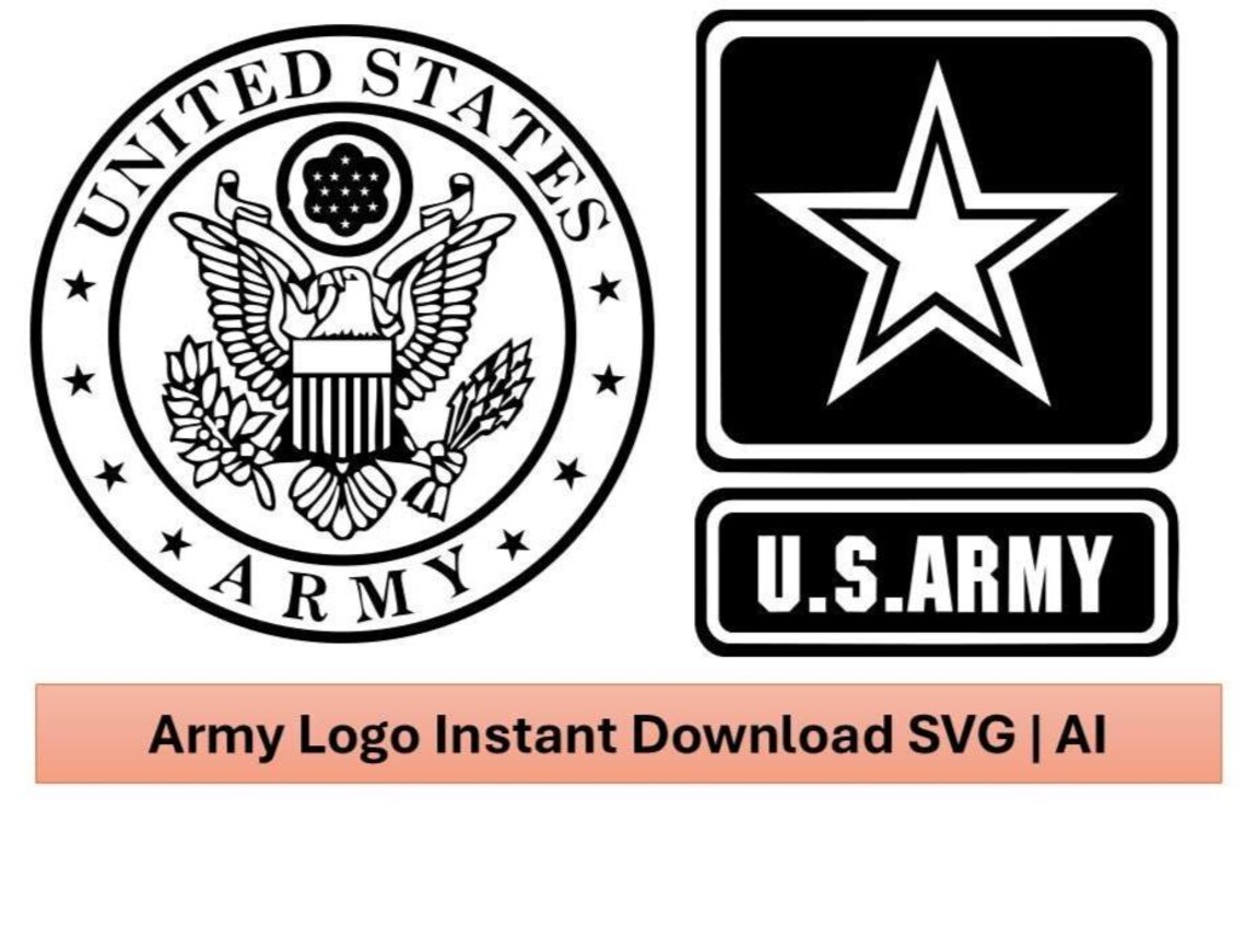 Army Military Logo SVG AI Bundle: Patriotic Digital Download - Etsy