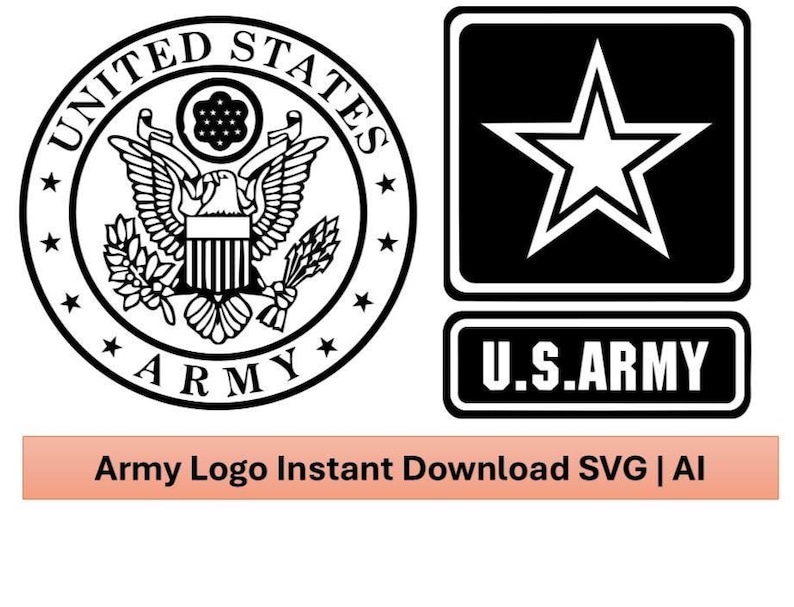Army Military Logo SVG and AI Bundle | Army Digital Download | America ...