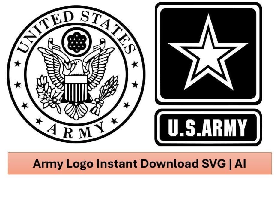 Army Military Logo SVG and AI Bundle | Army Digital Download | America ...