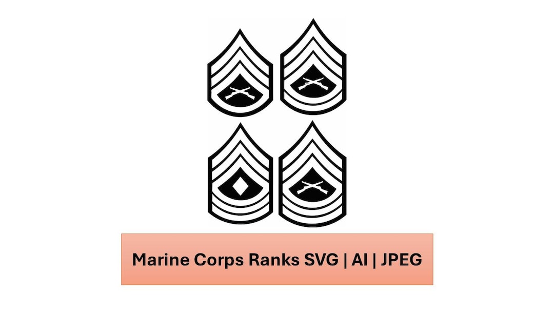 Marine Enlisted Rank SVG: USMC E6-E8 Digital Files (instant Download ...