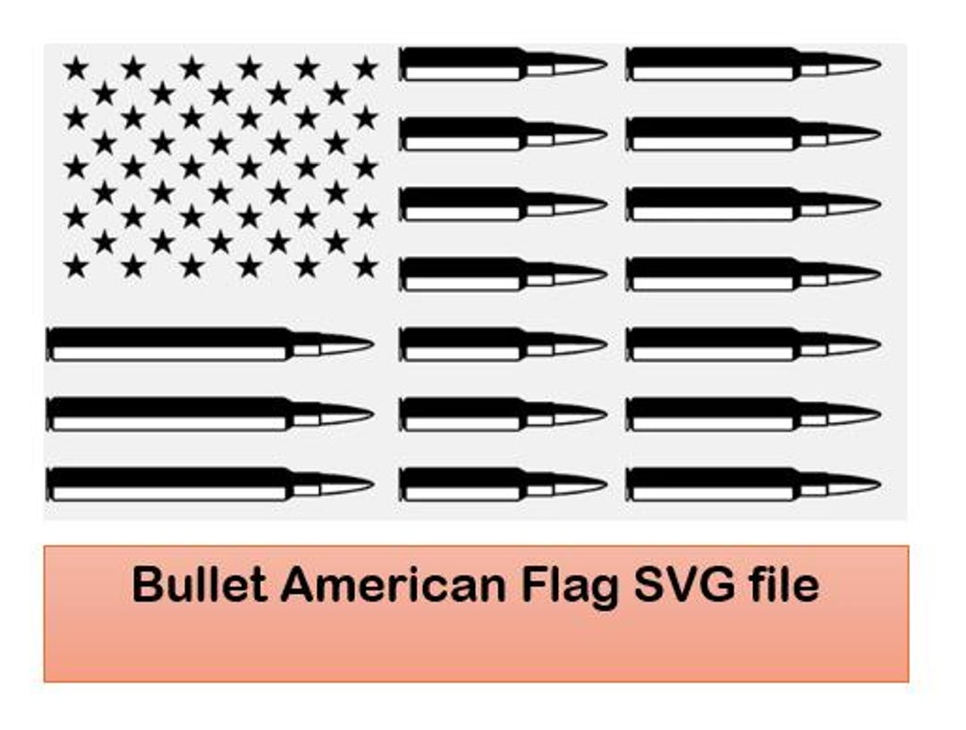 Bullet American Flag SVG File - Etsy