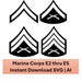 Marine Enlisted Rank SVG: USMC E2-E5 Military Files (digital Files) - Etsy