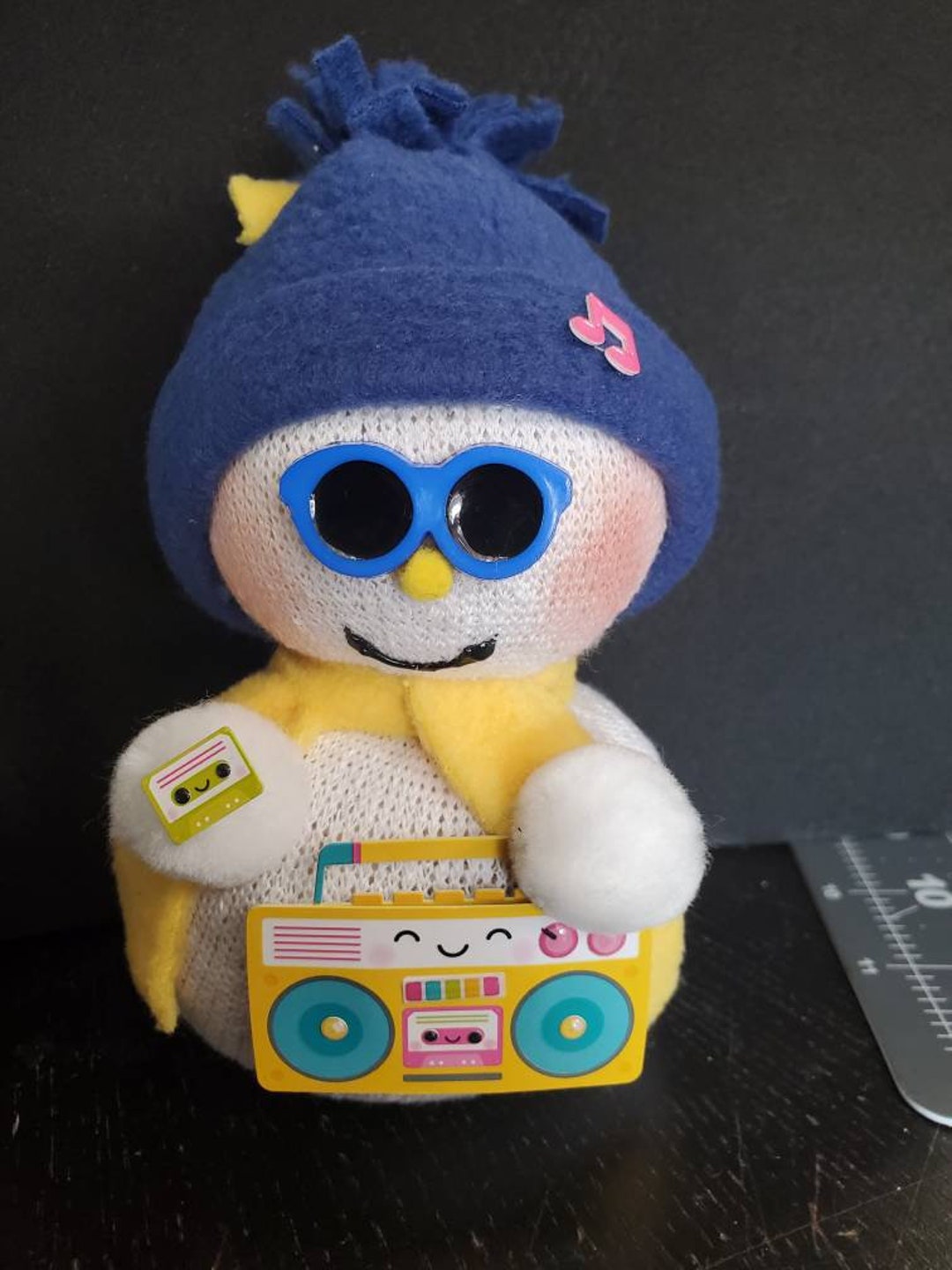 80s Vibe Boombox Holding Snowman Cassette Glasses - Etsy