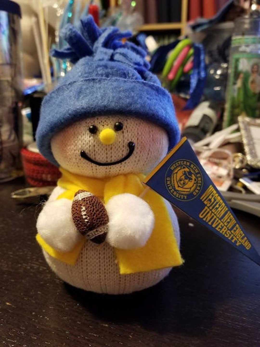 CUSTOM ORDERS for Football Fans Snowmen Favorite Team College High ...
