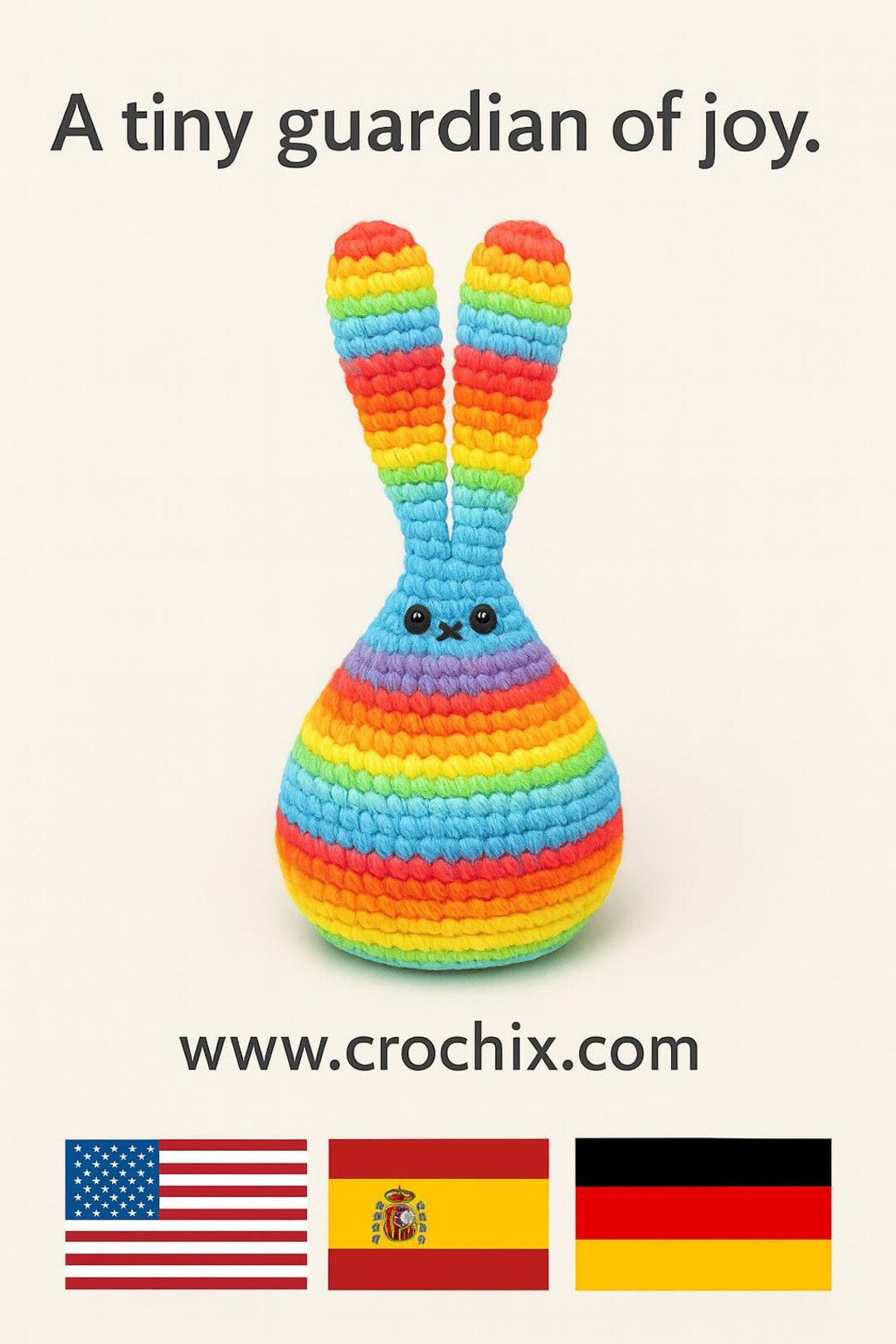 Lulu the Bunny Crochet Pattern: Amigurumi Plush Toy - 3 Sizes (PDF ...