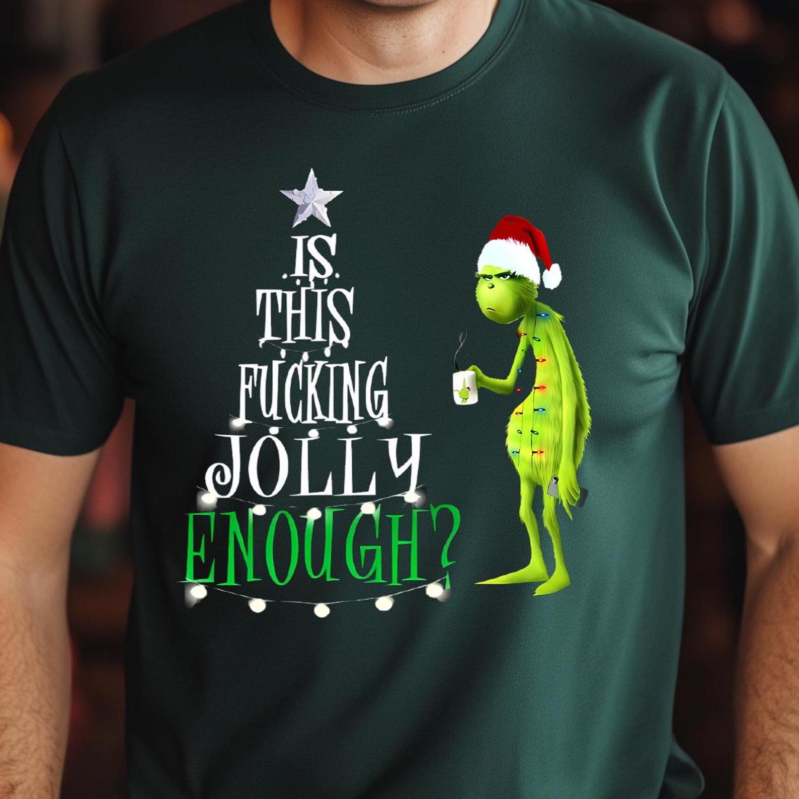 Grinch Christmas Clip Art - "is This Jolly Enough" Digital Download ...