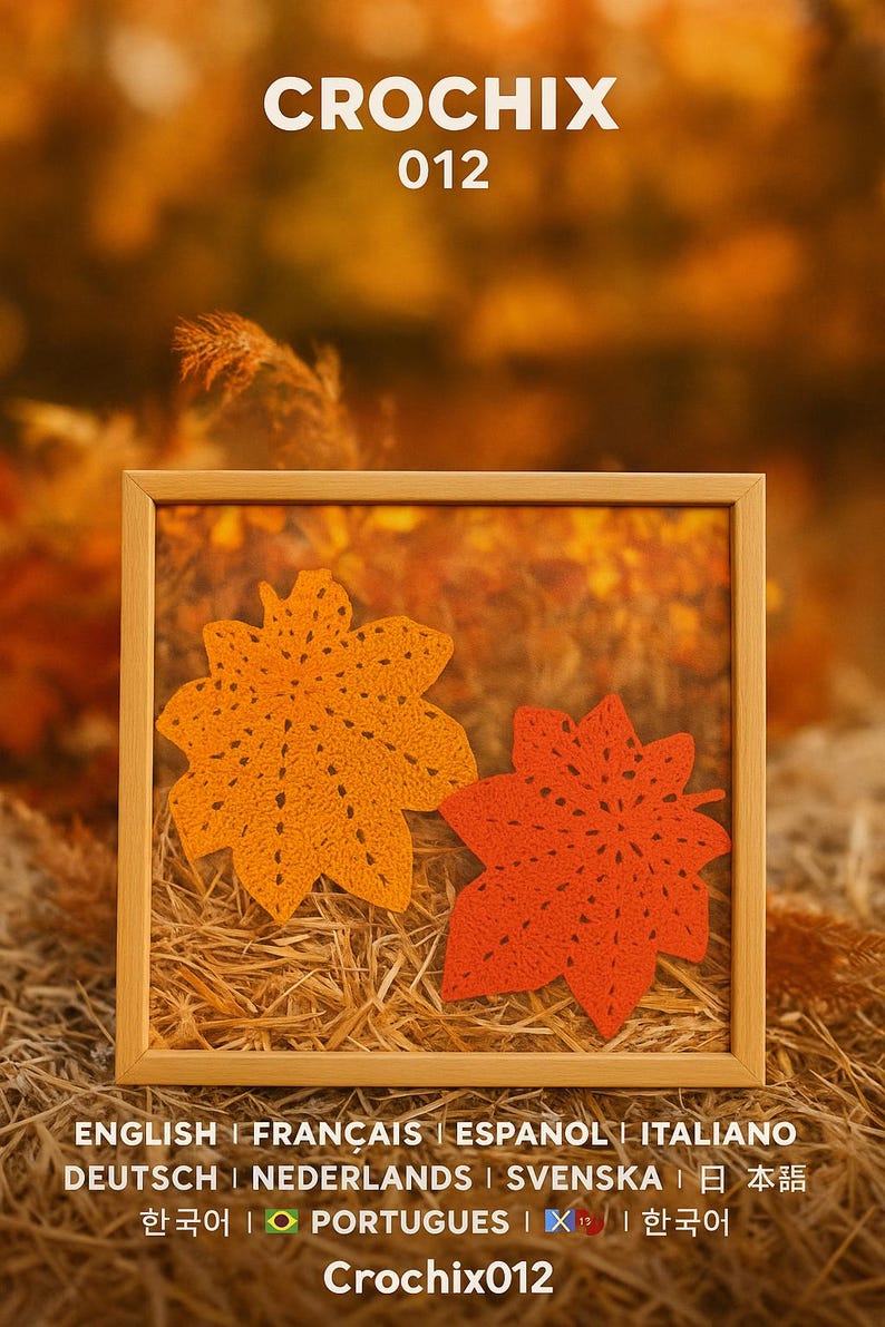 Autumn Leaf Crochet Doily Pattern: Beginner-friendly Maple Leaf Decor ...
