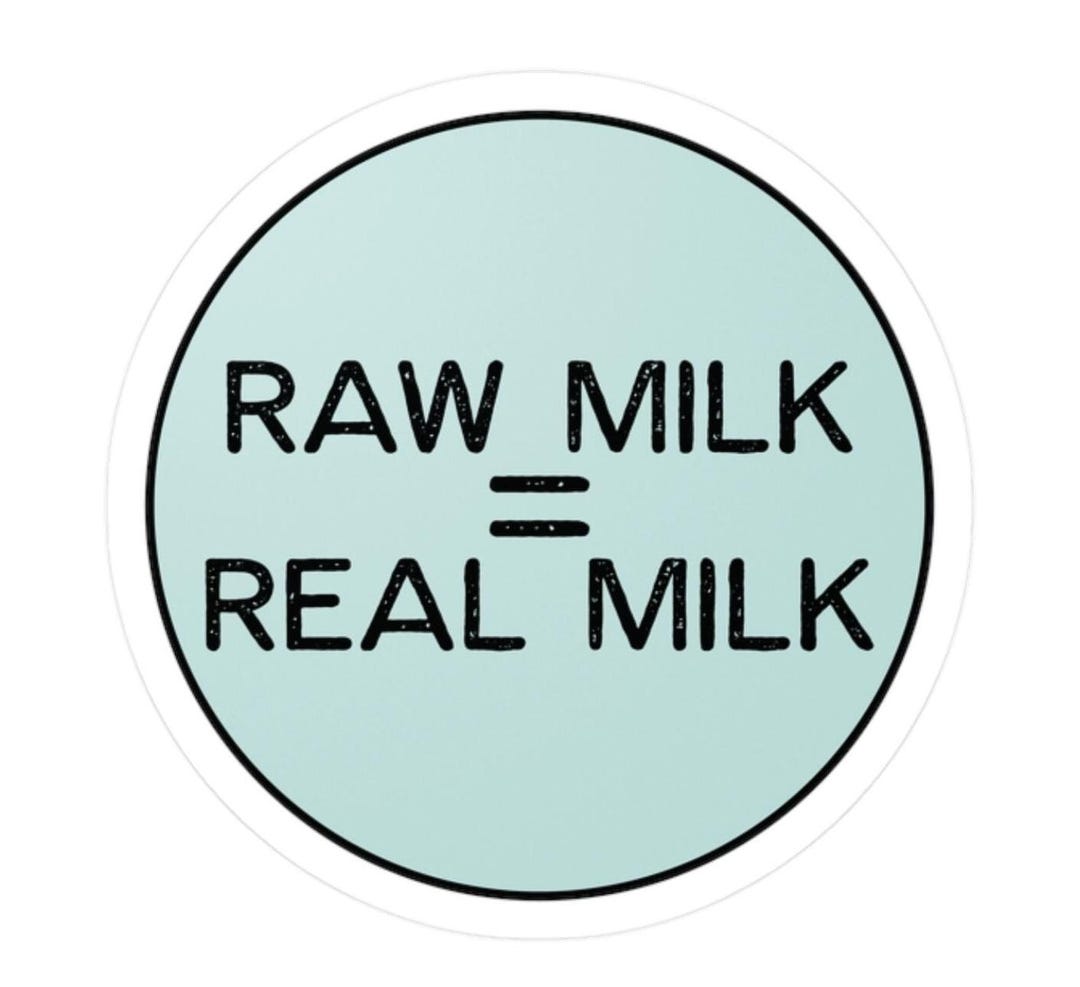 Raw Milk Equals Real Milk Vinyl Decal Make America Healthy Again ...