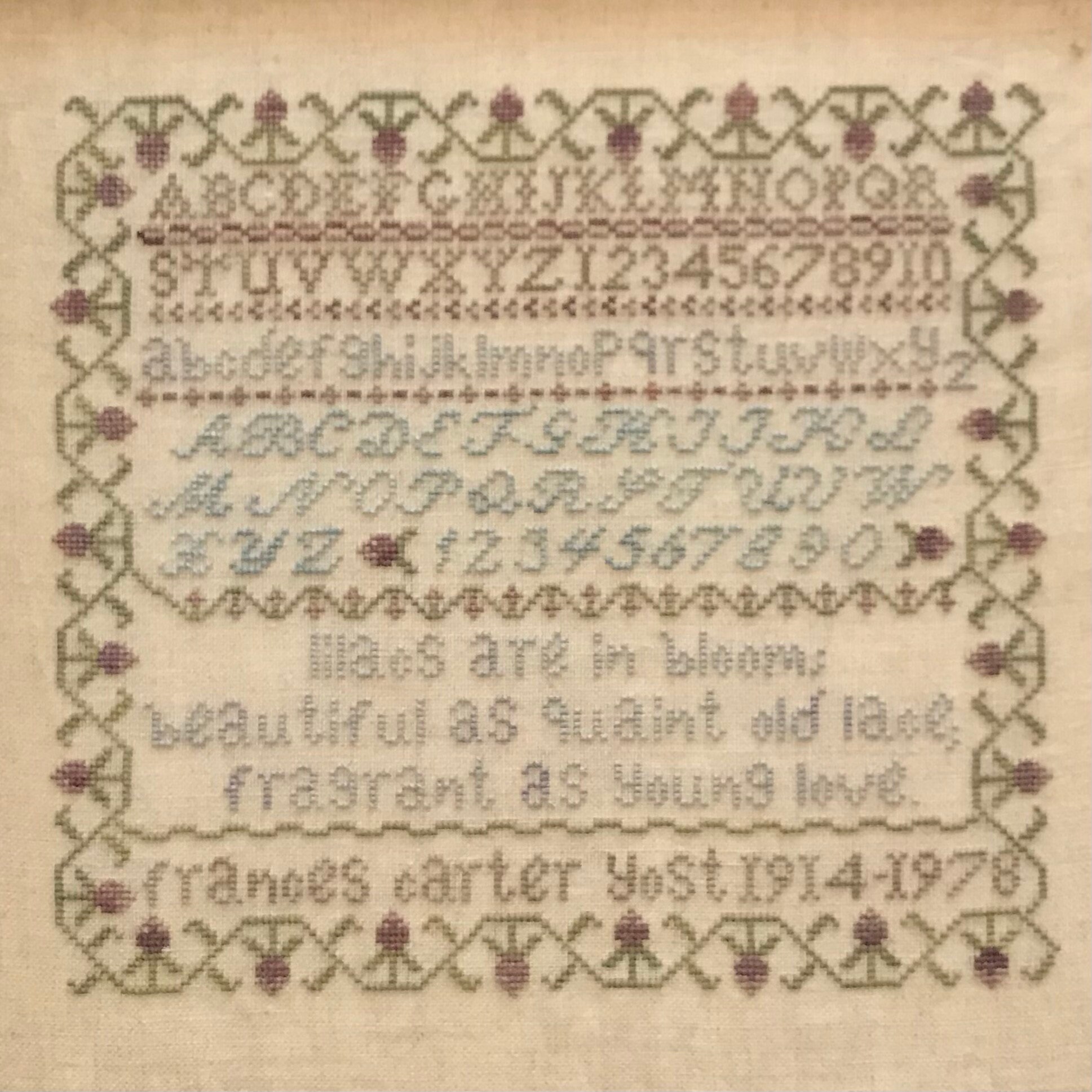 Frances Carter Sampler PDF - Etsy