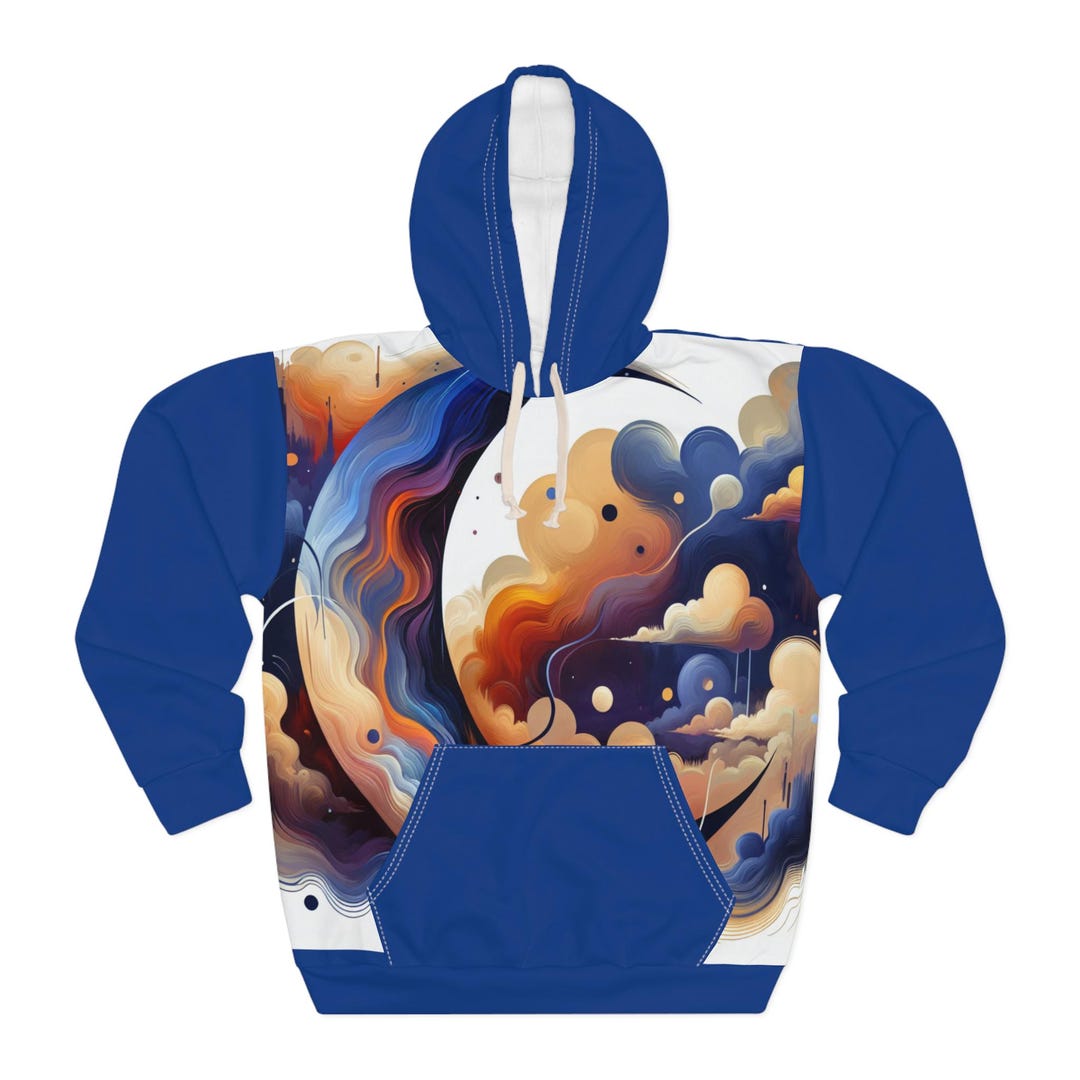 Crescent Moon Hoodie, Celestial Pullover, Moon Phase Sweatshirt, Lunar ...