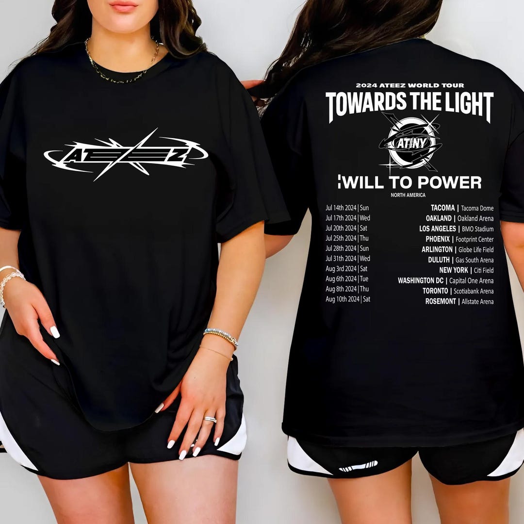 Ateez Towards the Light: Will to Power Shirt, Ateez Tour Merch, Ateez ...