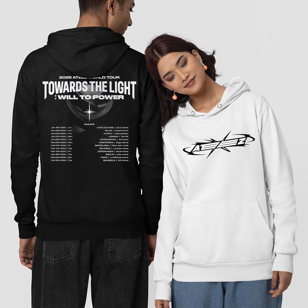 Ateez Towards the Light: Will to Power World Tour 2025 Hoodie, Ateez ...