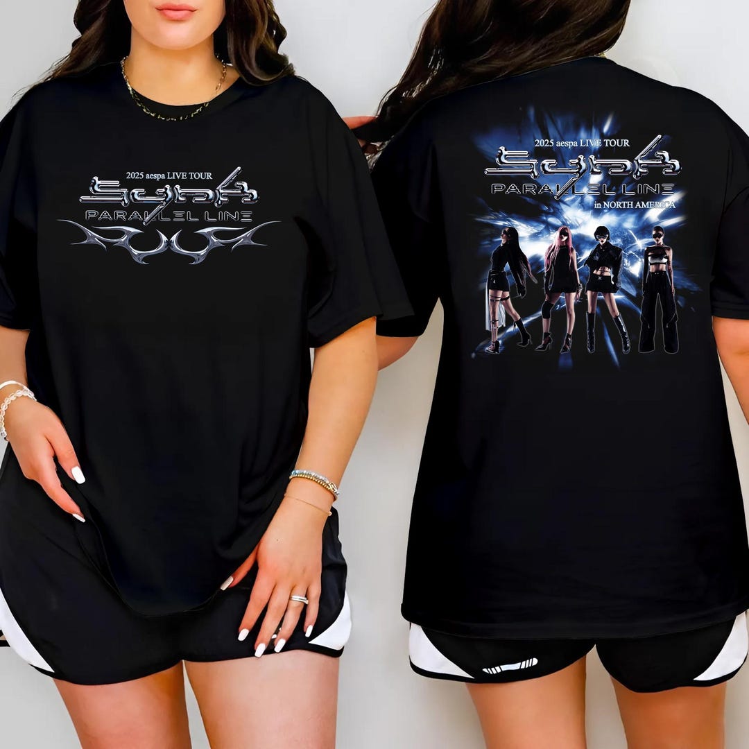 AESPA Synk Parallel Line Tour in America Shirt, Giselle Aespa Shirt ...