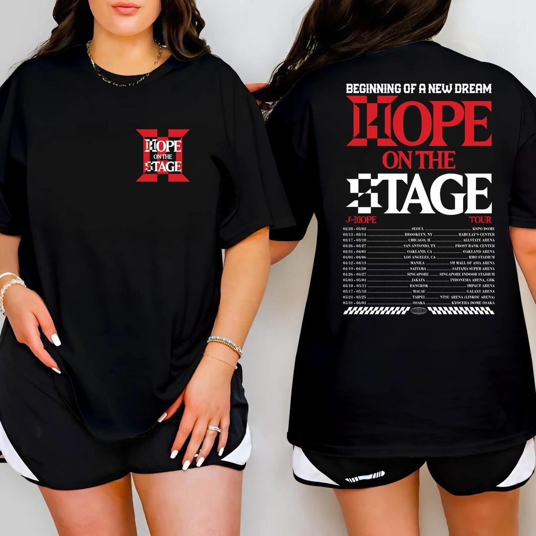 J Hope Tour 2025 T-shirt, J Hope Hope on the Stage Tour Shirt, Jhope ...