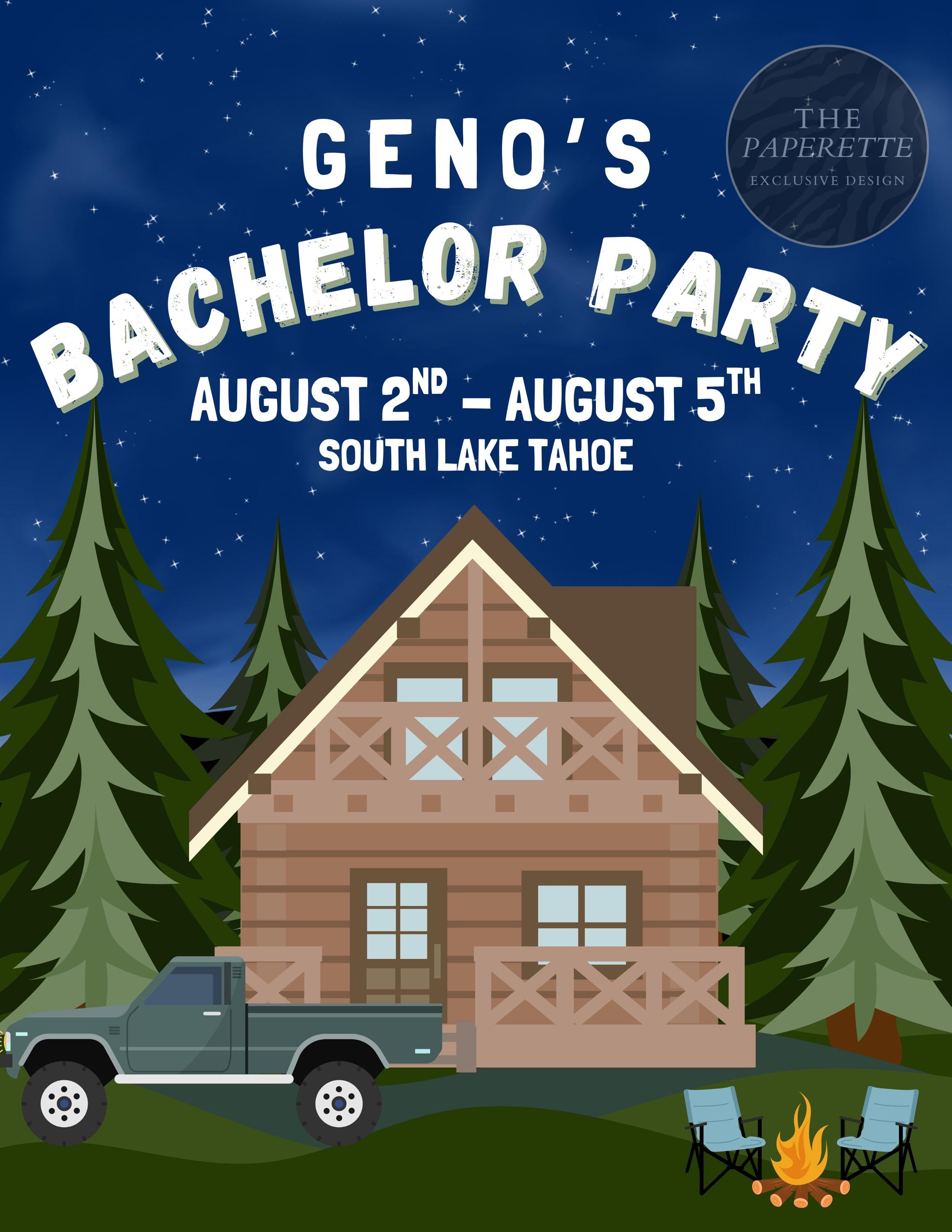 Cabin Lake Bachelor Party Itinerary Template: Camping Guys Trip ...
