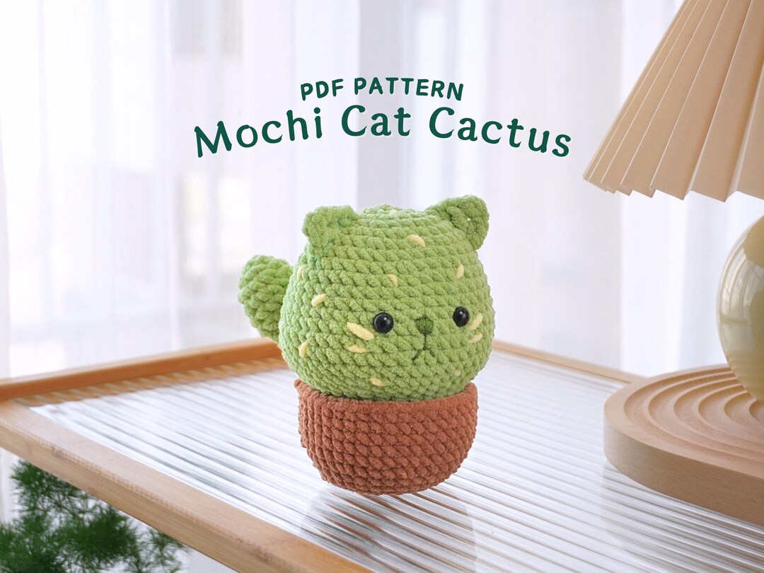 Mochi Cat Cactus Crochet Pattern, Stuffed Animal Crochet Pattern, Cat ...