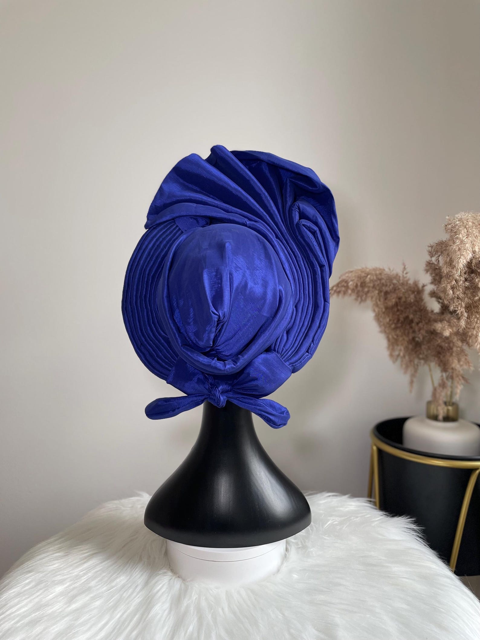 Royal Blue Autogele/ Turban/ Cap/ Gele / Head Wrap / Cap / African ...