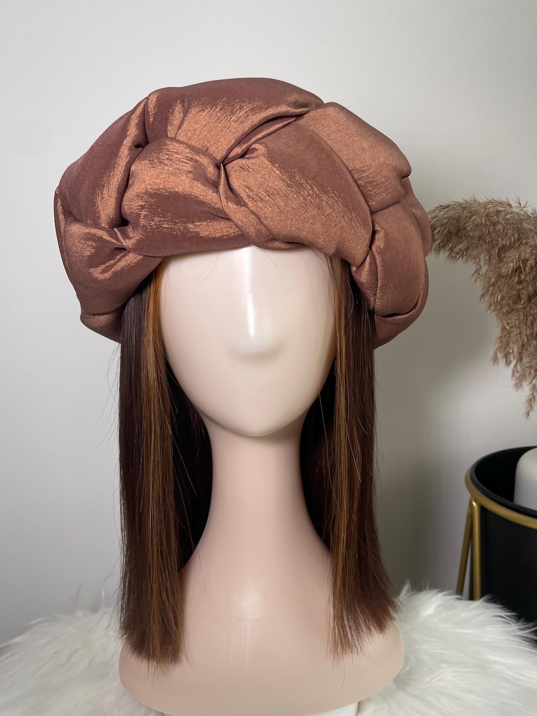 Brown Plaited Puffy Headband: African Fashion Head Wrap - Etsy