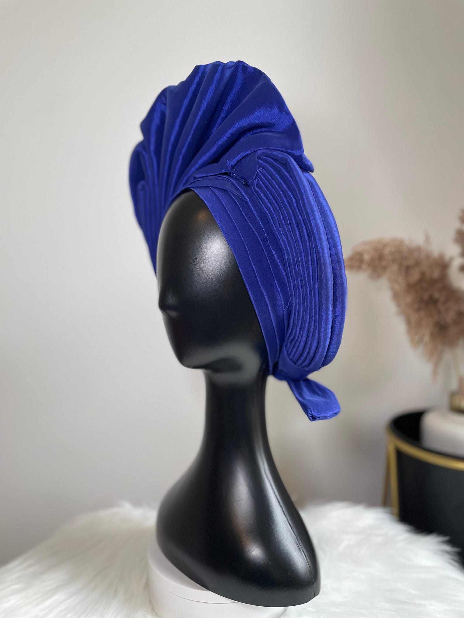 Royal Blue Autogele/ Turban/ Cap/ Gele / Head Wrap / Cap / African ...