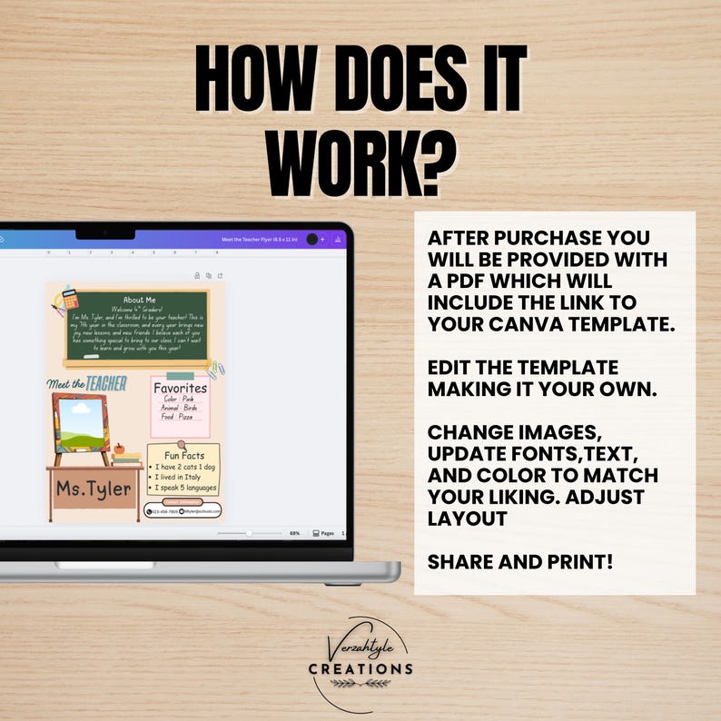 Meet the Teacher Classroom Template, Printable, Back to School, Teacher ...