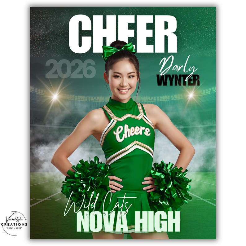 25 Cheerleading Poster Templates: Editable Canva Banner Digital ...